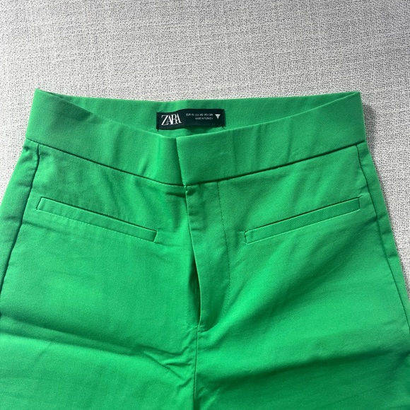 Zara | Pants & Jumpsuits | Zara Green Trousers | Poshmark